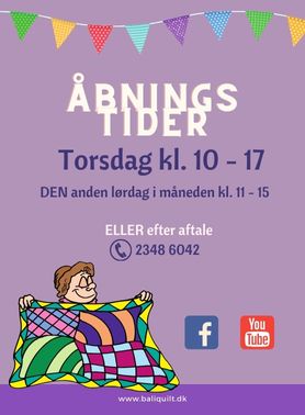 BaliQuilt - Patchworkbutik med alt i tilbehør samt stof til patchwork